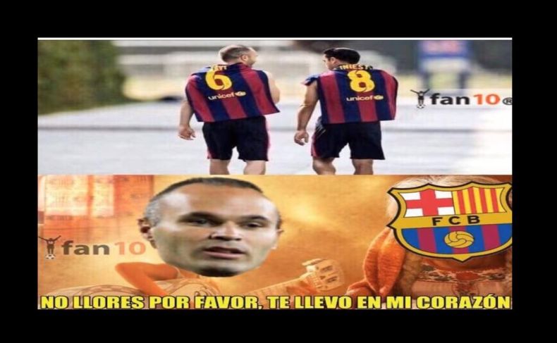 Andrés Iniesta: su adiós al Barcelona generó estos memes | América Deportes