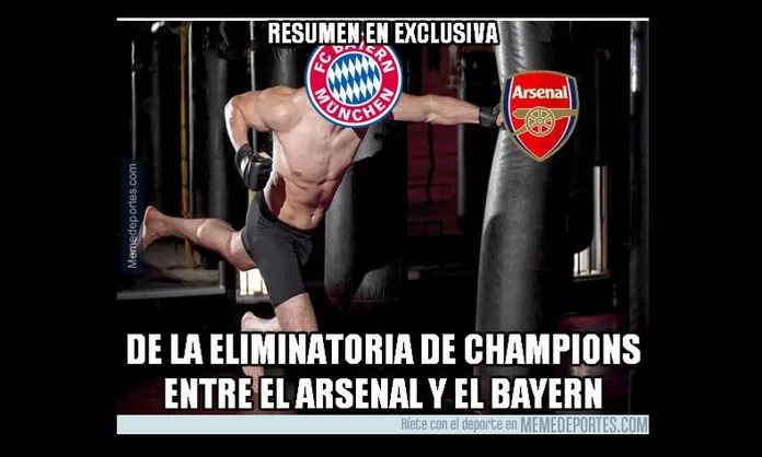 Los divertidos memes de la goleada del Bayern Munich sobre Arsenal ...
