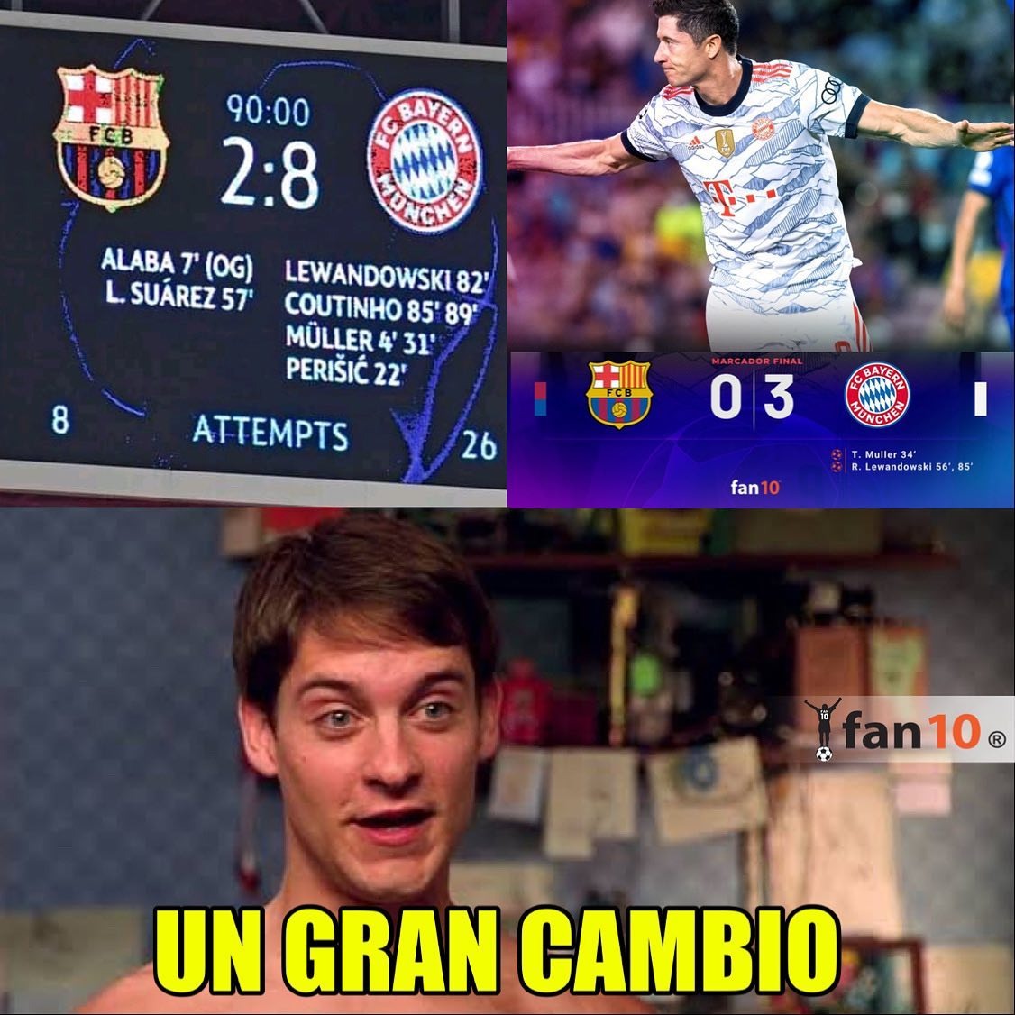 Barcelona protagonizó memes tras caer goleado 3-0 ante Bayern Munich en ...