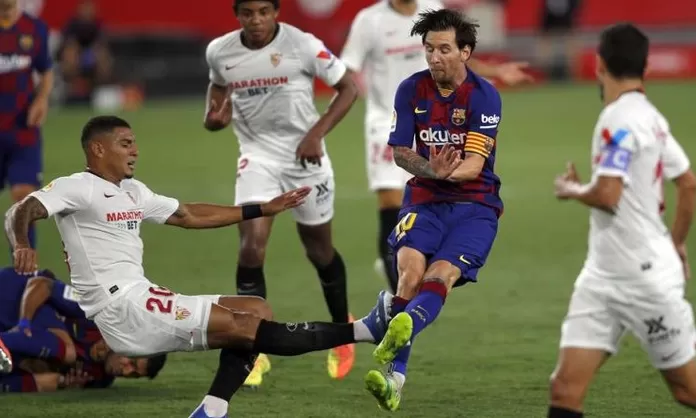 Barcelona: La huella que dejó Diego Carlos en la pierna de Lionel Messi ...