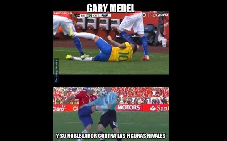 Chile vs. Argentina: memes de la brutal patada de Medel a Messi ...