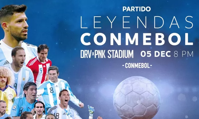Conmebol partido leyendas Claudio Pizarro Ronaldinho Kun Agüero ...