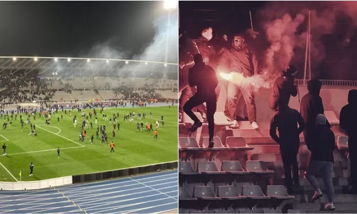 Francia: Paris FC vs. Lyon suspendido por invasión de hinchas tras ...