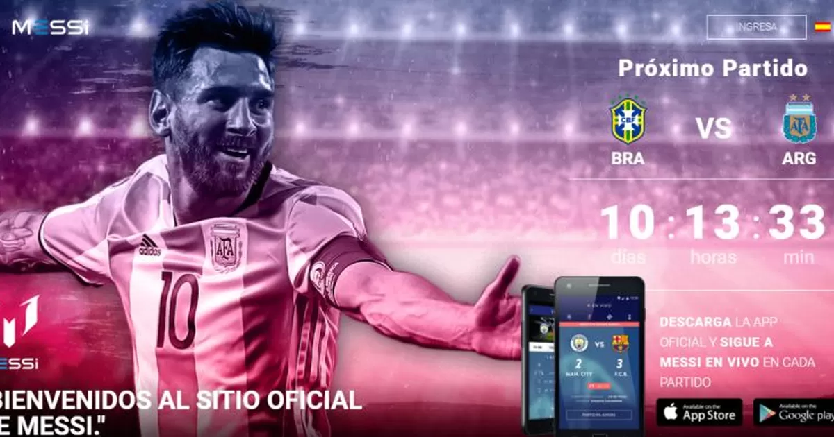 Lionel Messi estrenó página web y aplicación móvil | America deportes