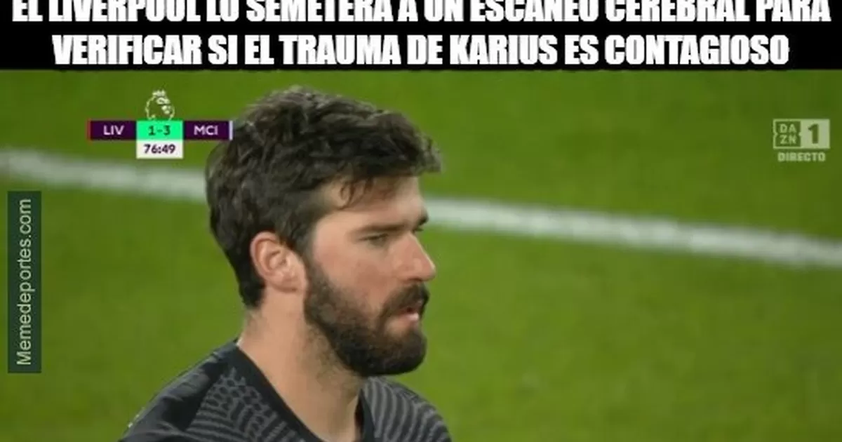 Liverpool vs. Manchester City: Alisson Becker protagonizó memes tras ...