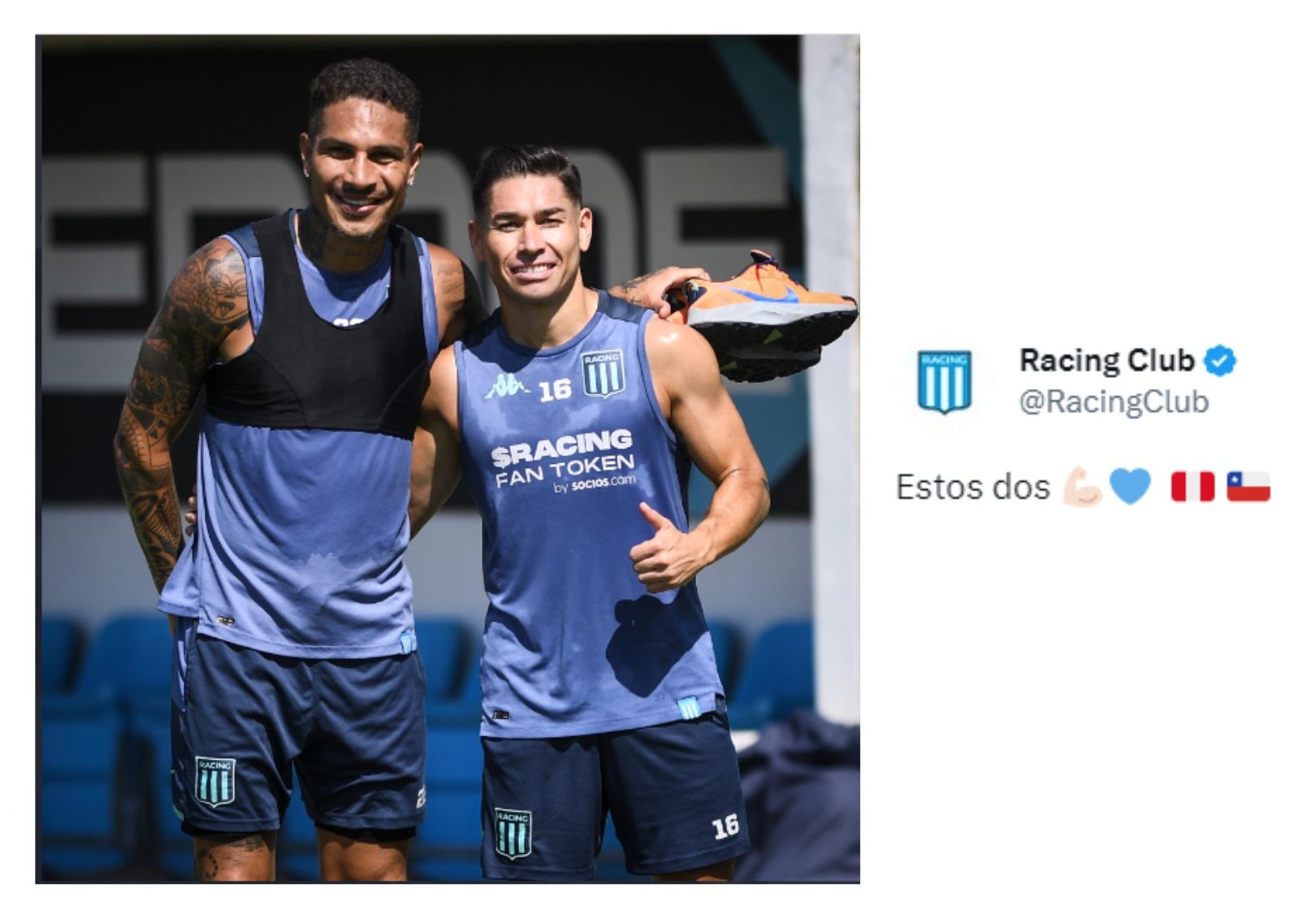 Racing Club comparte imagen de Paolo Guerrero que emociona a sus ...