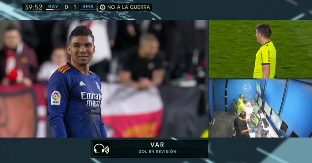 Real Madrid Vs Rayo Vallecano Var Anuló Gol De Casemiro Por Fuera De