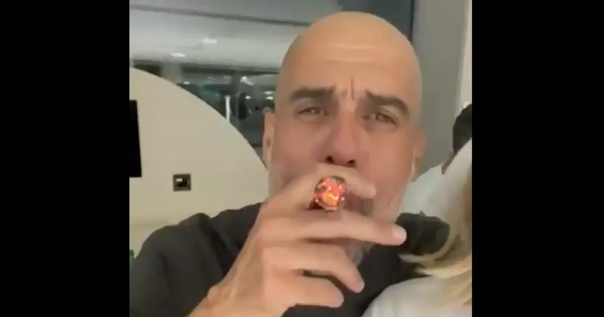 YouTube: Pep Guardiola celebró título del Manchester City fumando un ...