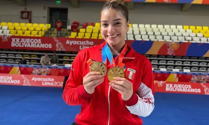 La felicidad de Fabiola Díaz tras ganar dos medallas de oro en Gimnasia ...