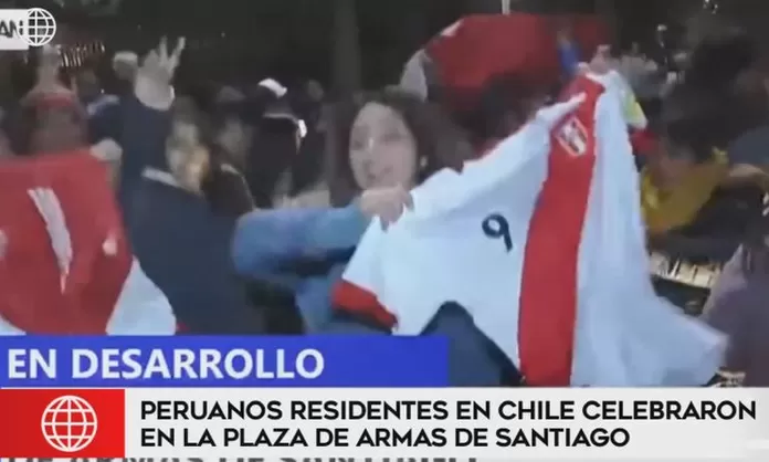 Perú vs Chile: así celebraron los peruanos en la plaza de Santiago de ...