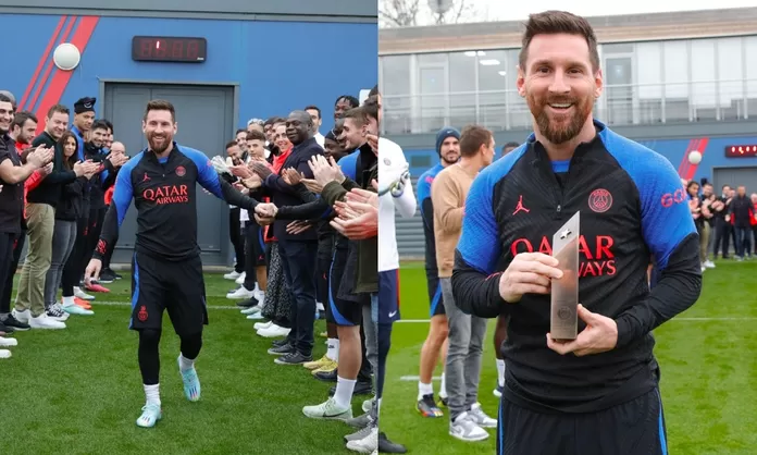 Lionel Messi fue recibido en PSG con un pasillo de honor y un trofeo ...