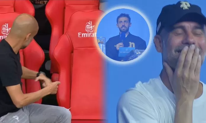 Pep Guardiola y su reacción sobre con quién hablaba meme | América Deportes